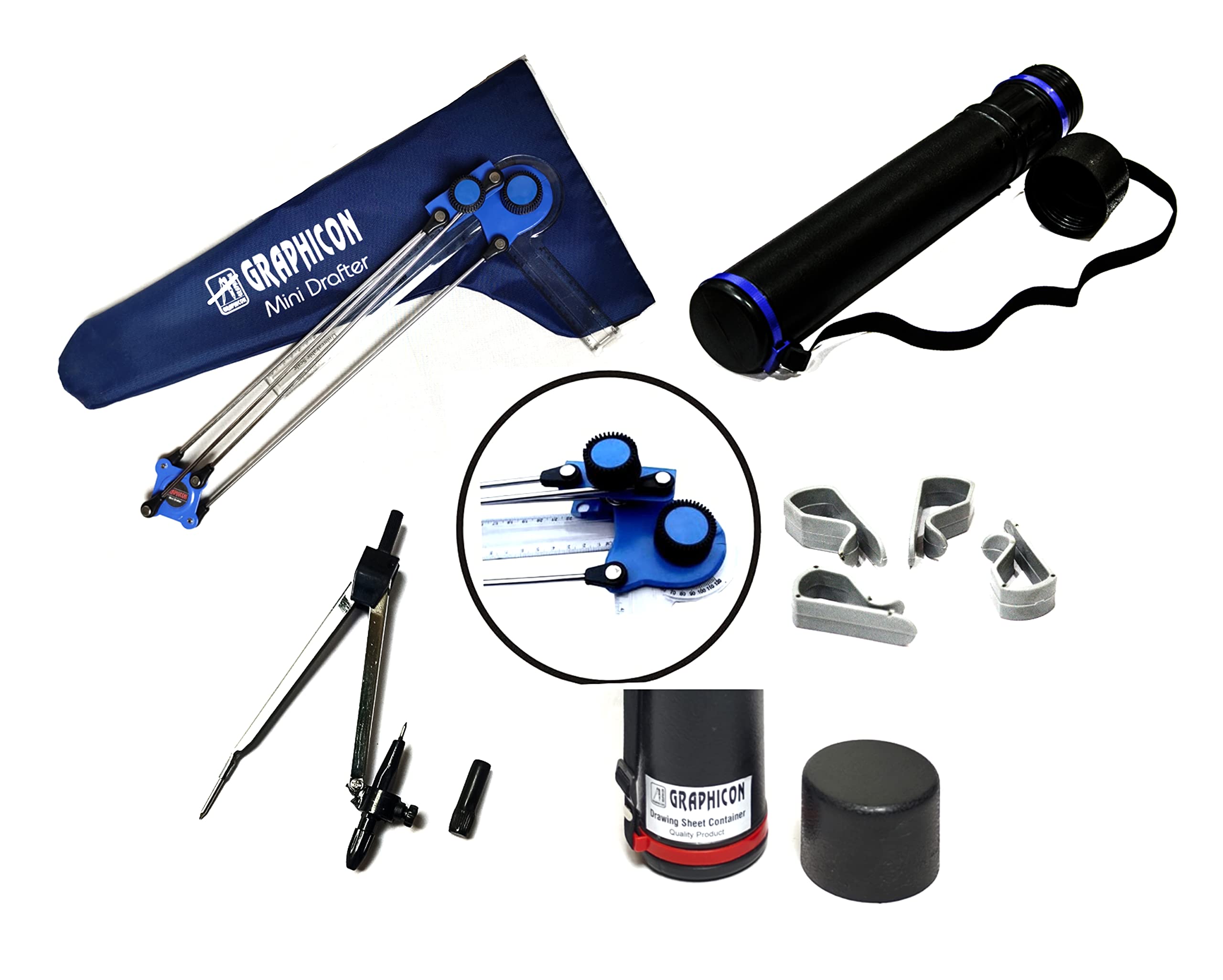 GRAPHICON Engineering Mini Drafter Combo. Premium Mini Drafter, Deluxe ...