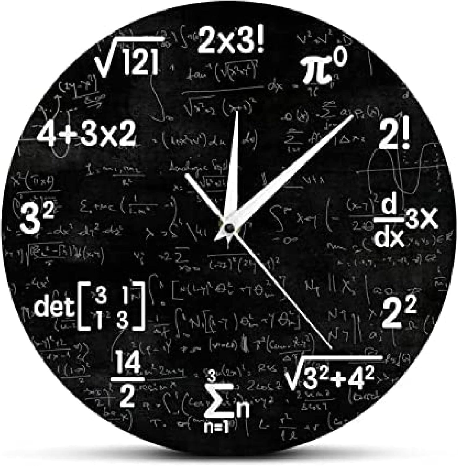 Amazon.com: Wall Clock Math Equations and Notations Mathematics ...