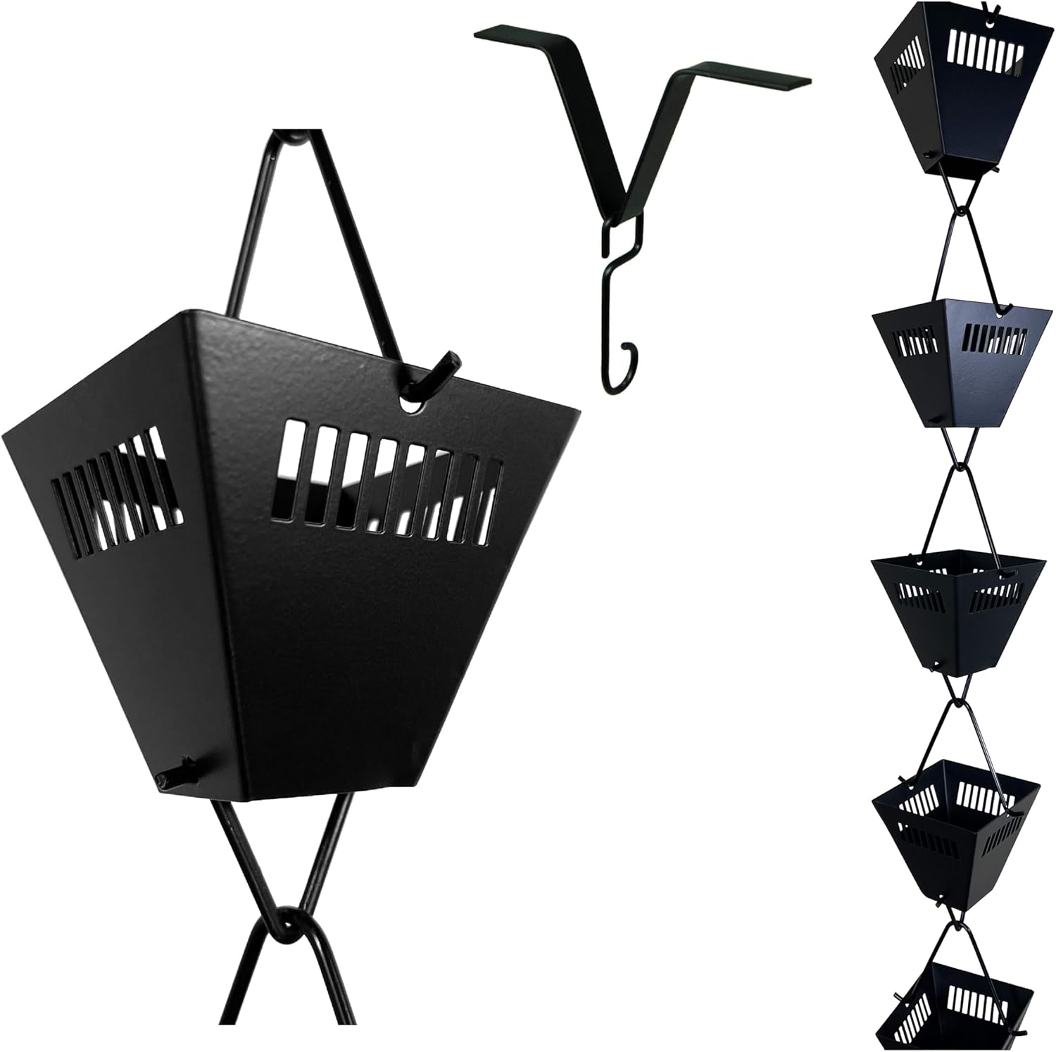 Amazon.com : U-nitt Rain Chains, Roof Gutter Downspout/Spout Channel ...