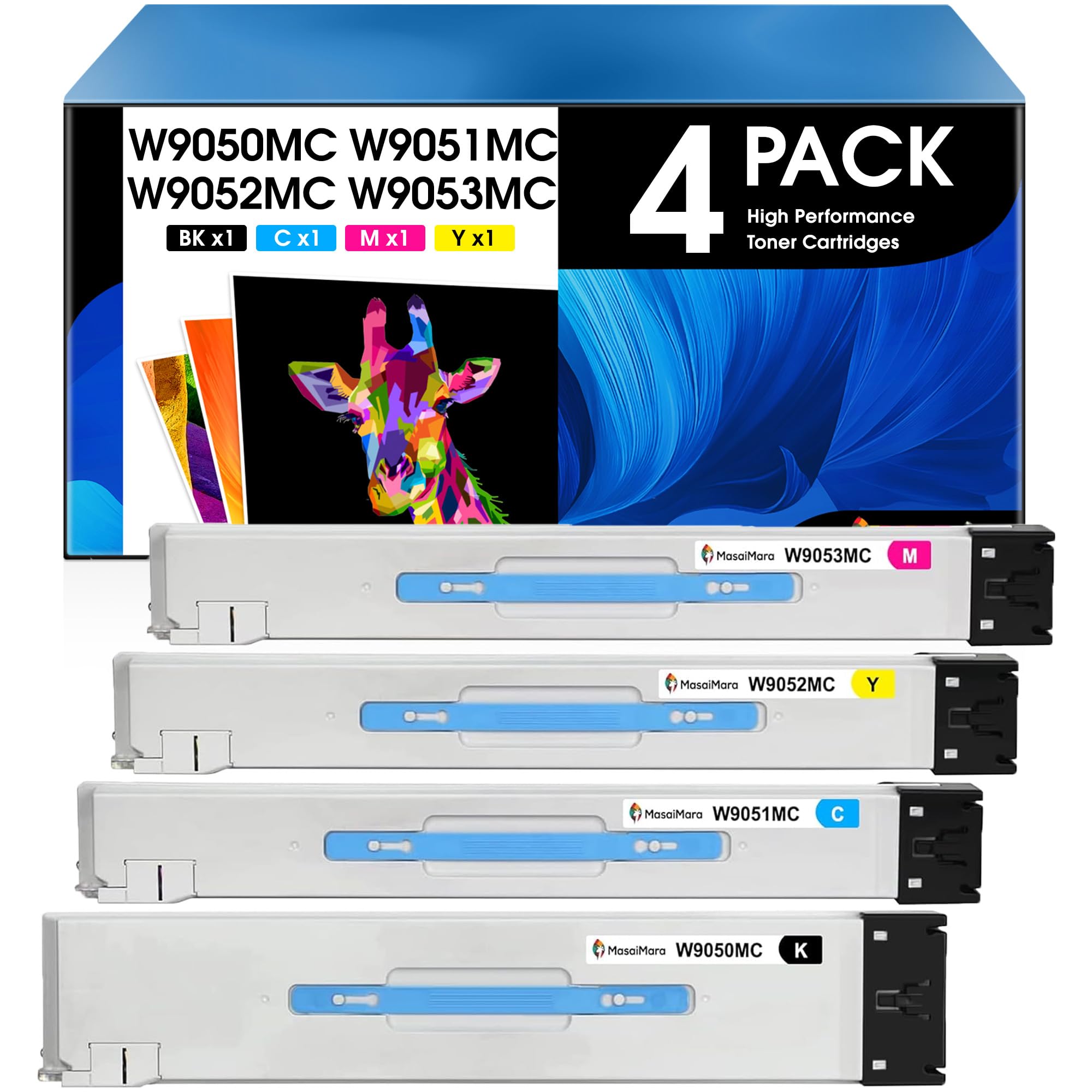 Amazon.com: MasaiMara W9050 W9050MC W9051MC W9052MC W9053MC Toner ...