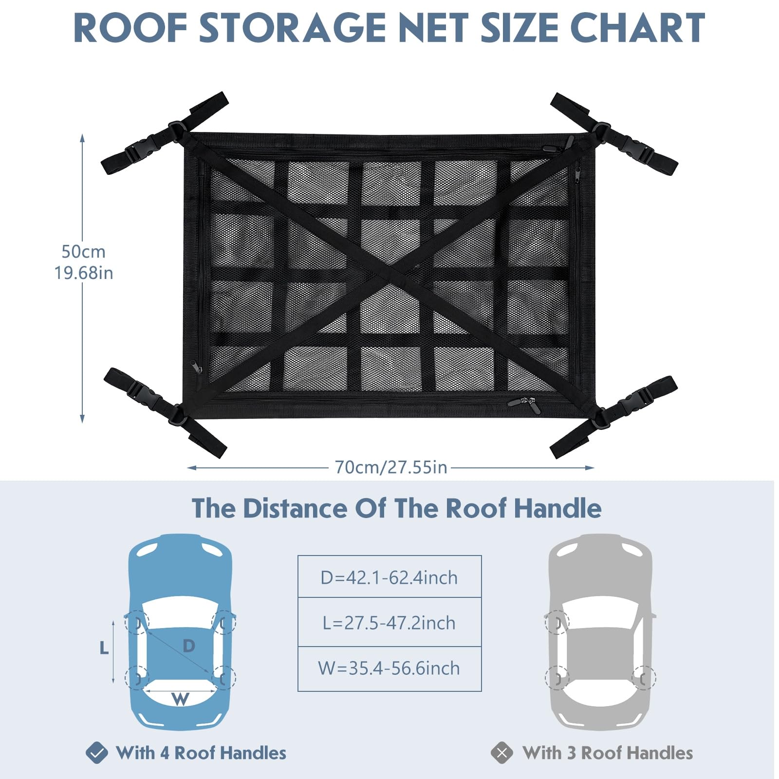 Snapklik.com : Upgrade Ceiling Cargo Net Pocket - 28" X 19"