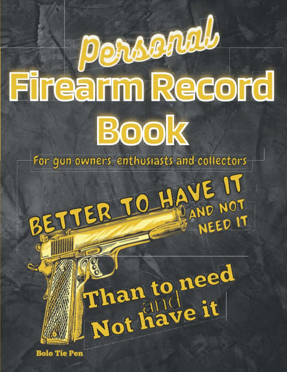 Amazon.com: Personal firearm record book For gun owners, enthusiasts ...