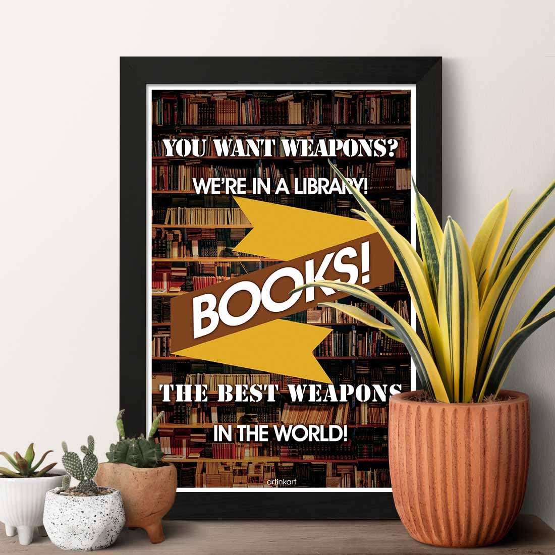 ArtinKart- Books Poster for Library School Study Room Motivational ...