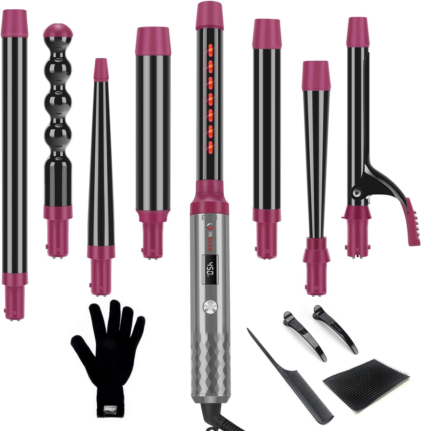 Amazon.com: Ufree 5 in 1 Curling Iron with Interchangeable Ceramic ...