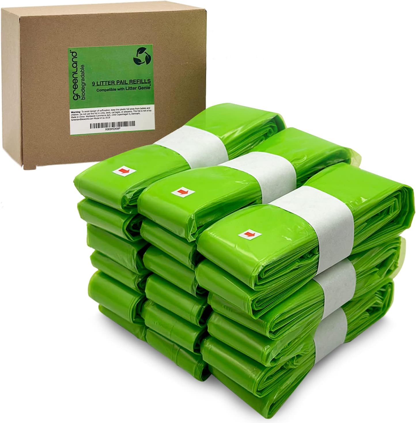 Amazon.com : Greenland® Biodegradable Extra Long Refills Compatible ...