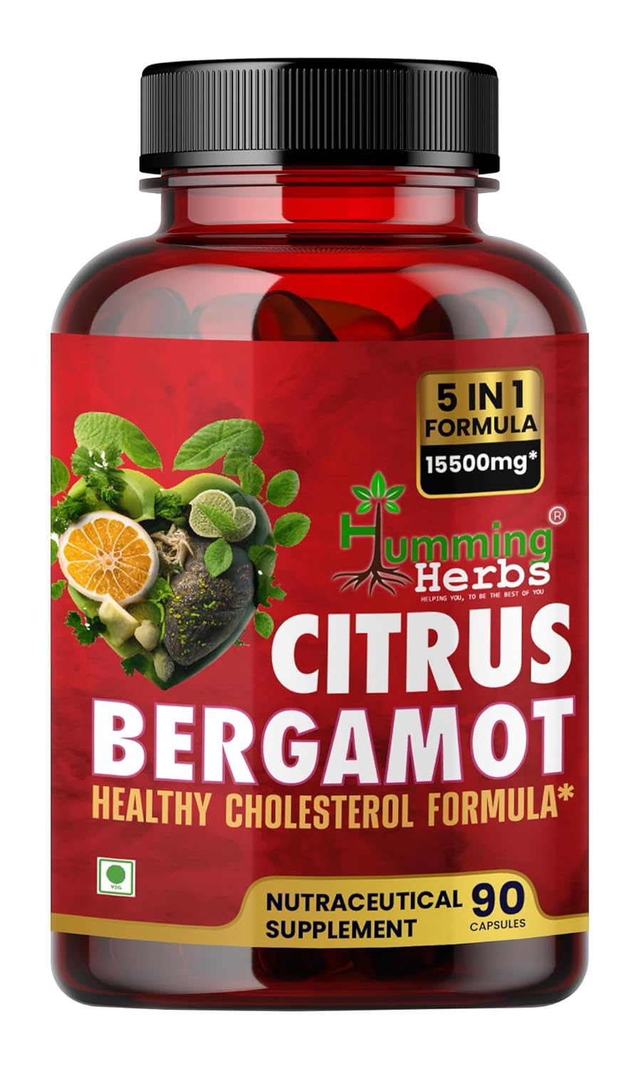 Buy Humming Herbs Citrus Bergamot 15500mg - High Potency Cholesterol ...