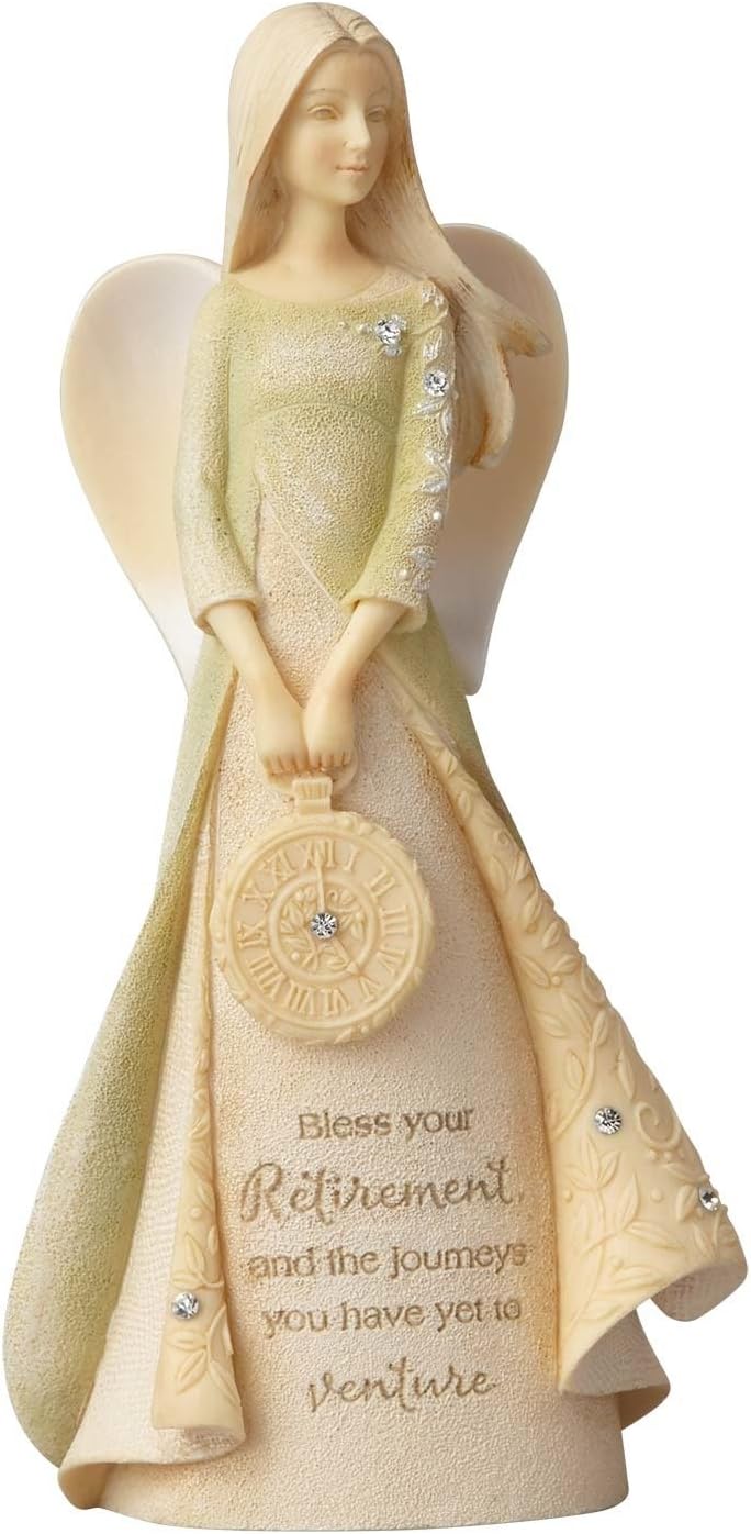 Amazon.com: Enesco Foundations Collection Bless Your Retirement Angel ...