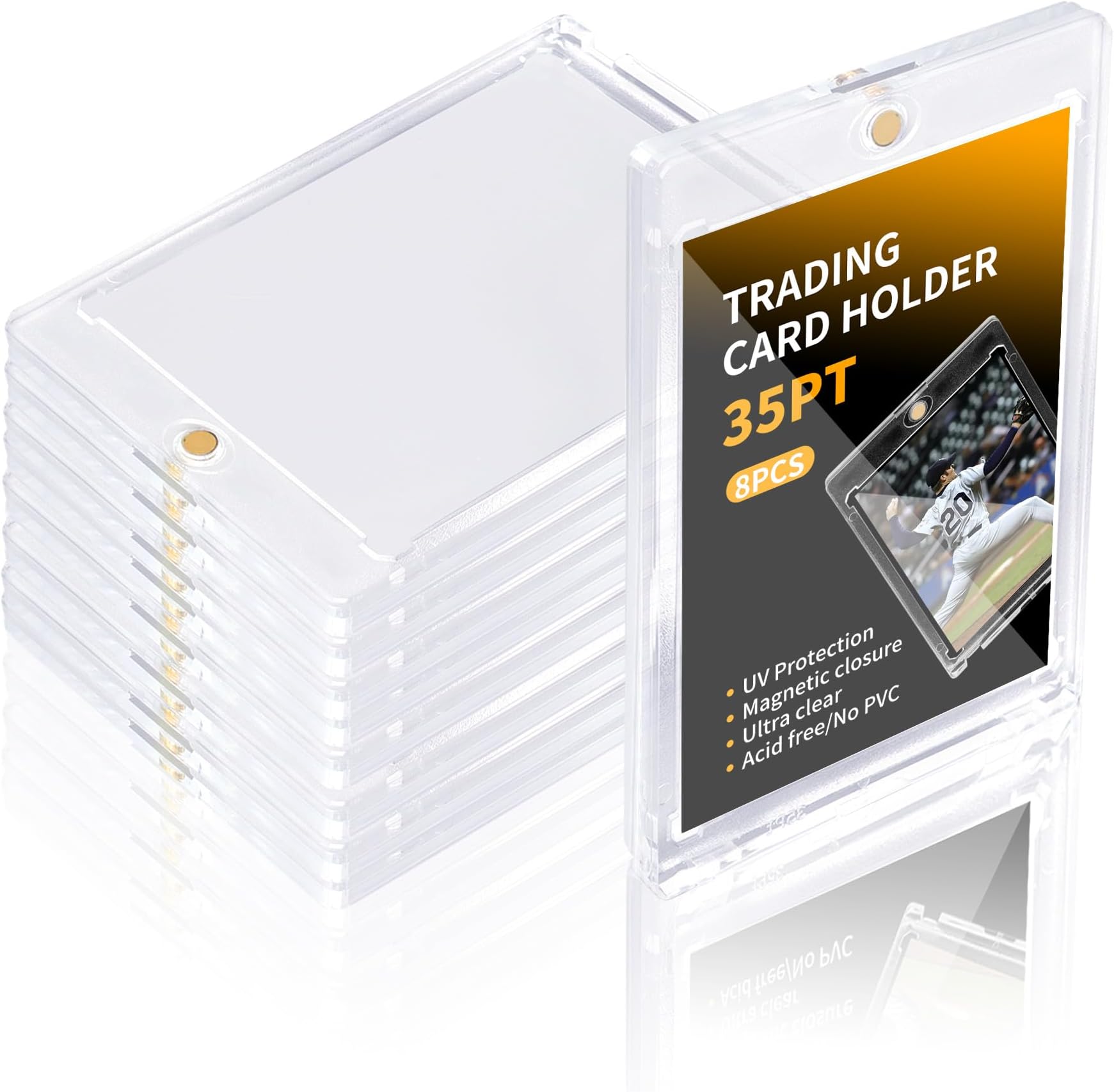 Amazon.com: 12Pcs Magnetic Card Holders for Trading Card, Baseball Card ...