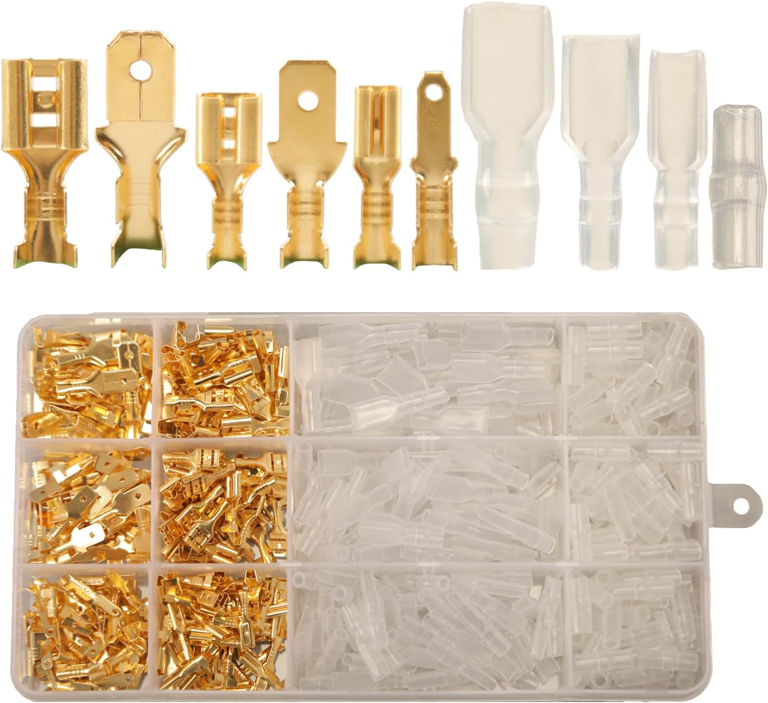 Feggizuli 480pcs 2.8mm 4.8mm 6.3mm Male and Female Spade Connectors Kit ...