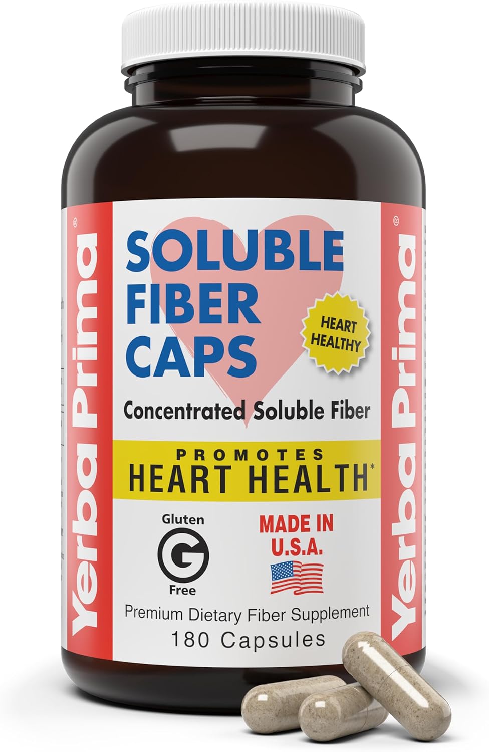 Premium Soluble Fiber Capsules - 180 Count, Gluten Nepal | Ubuy