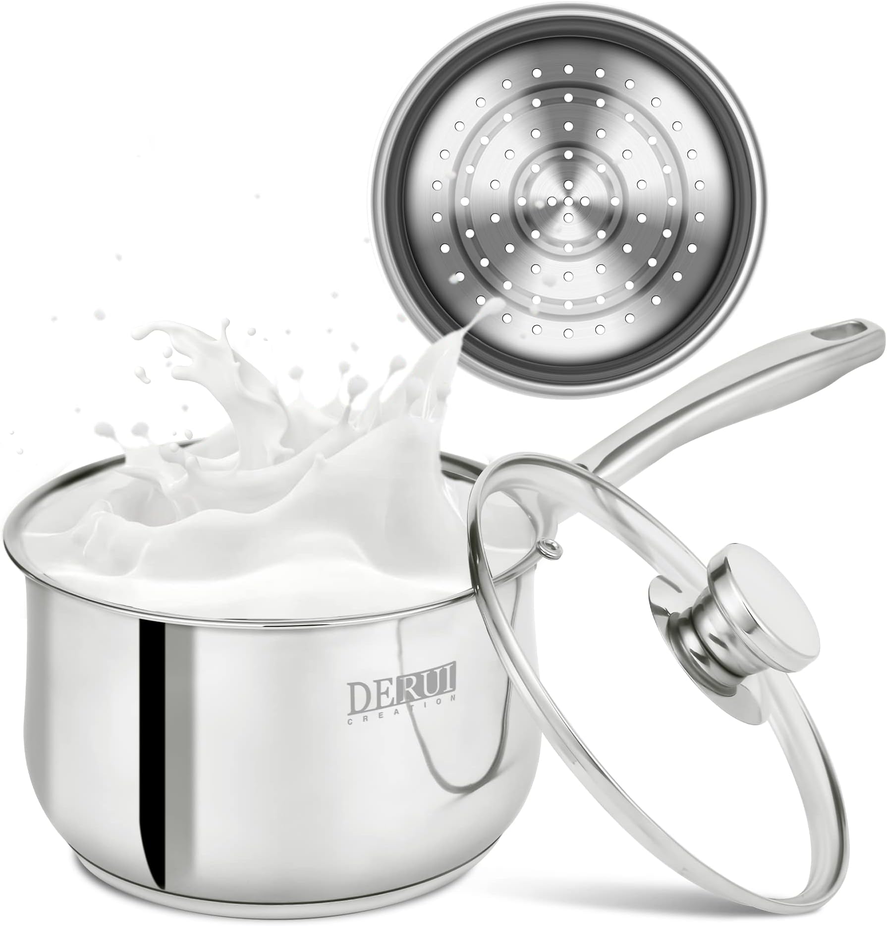 Amazon.com: 1.5 Quart Stainless Steel Saucepan with Pour Spout ...