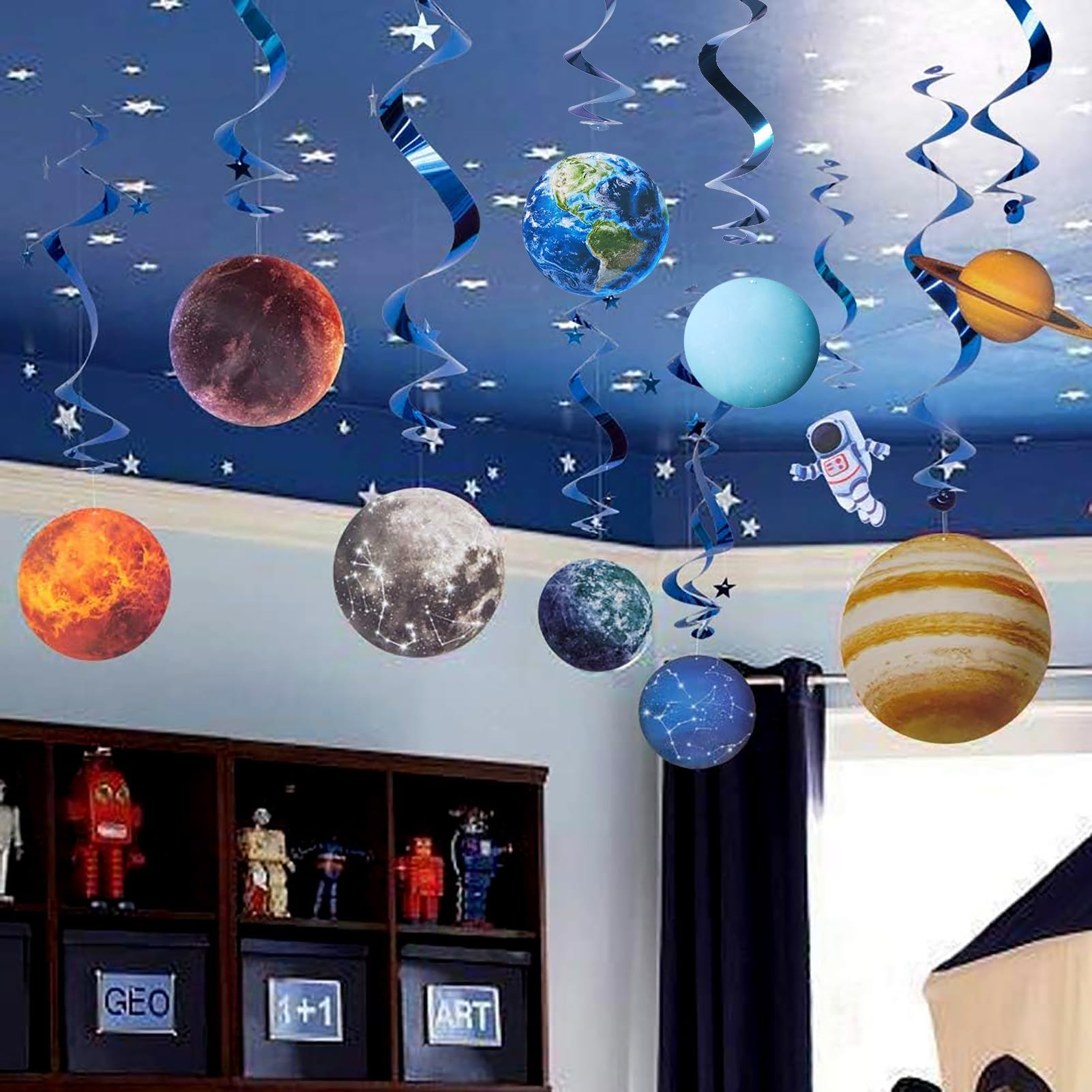 Amazon.com: Outer Space Astronaut Bulletin Board Decorations Galaxy ...