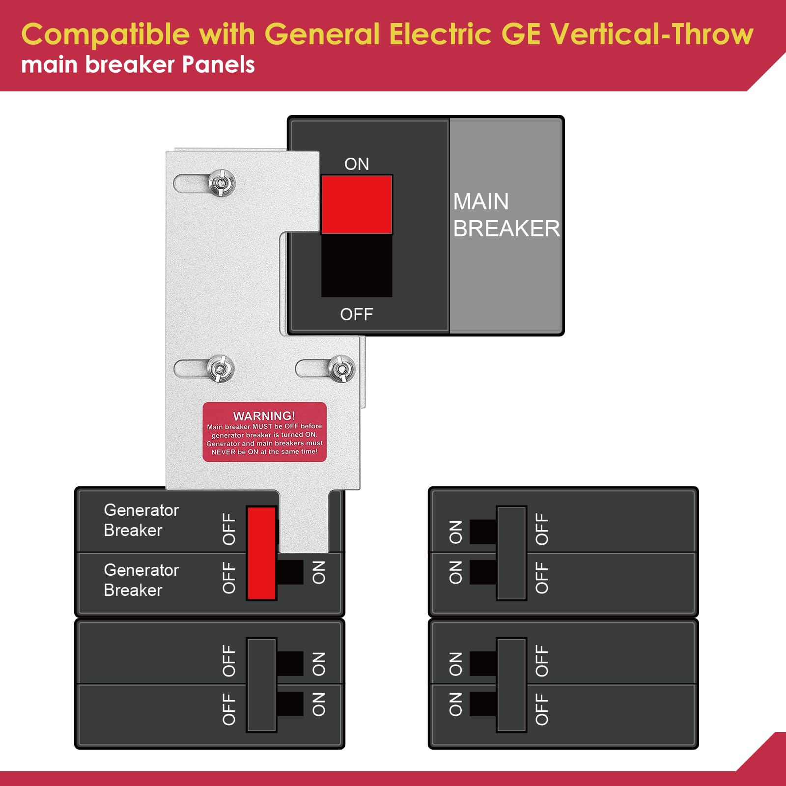 Snapklik.com : Generator Interlock Kit For General Electric GE Vertical ...