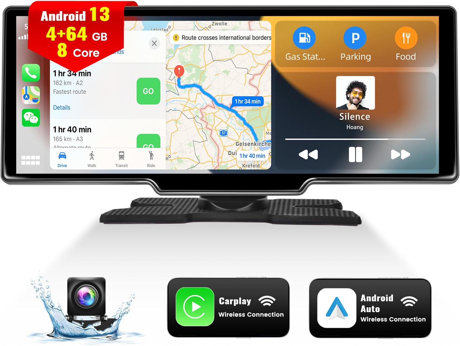 Amazon.com: UNITOPSCI Portable Car Stereo with Android 13 System, 4G+64G/8 Core, 10.26 Inch ...