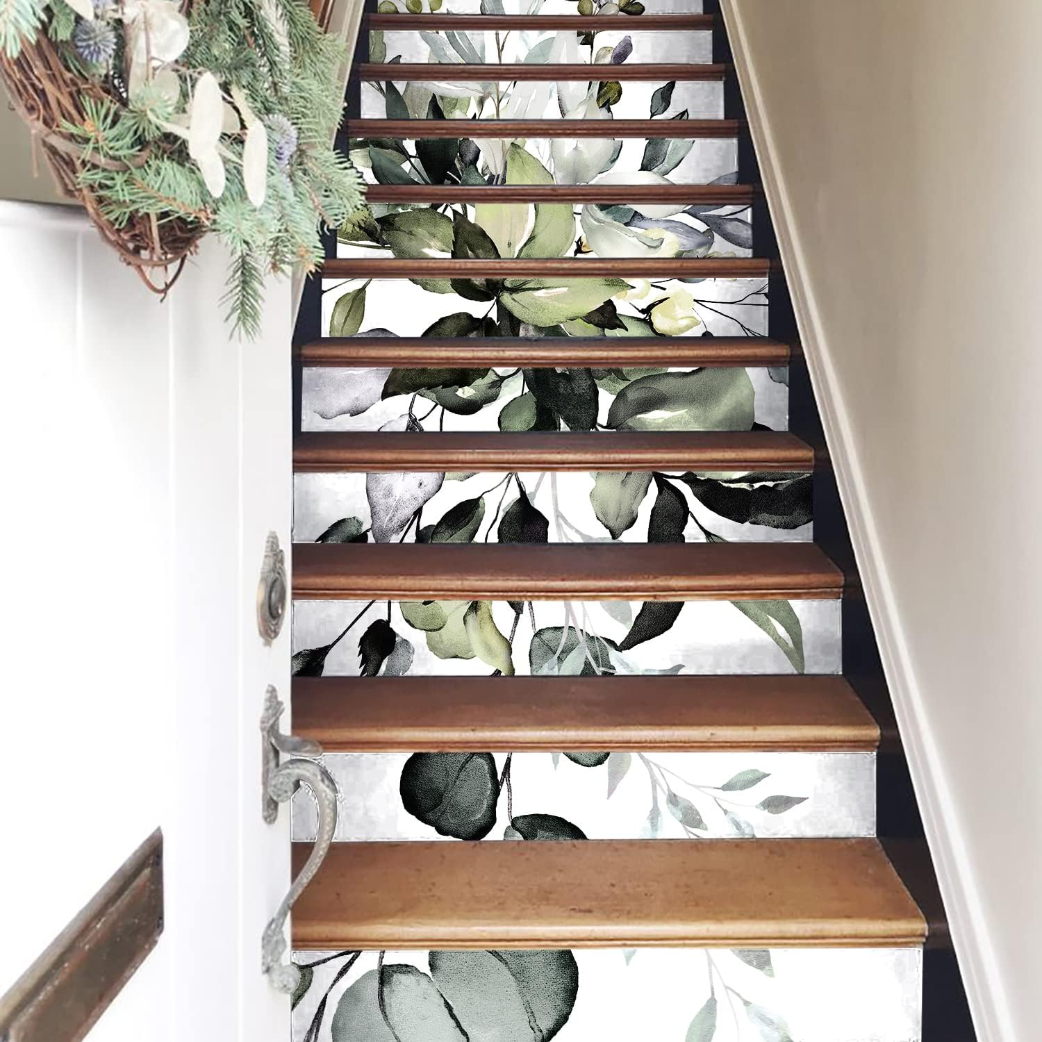 Amazon.com: Decorative Pattern Stair Sticker, Peel and Stick Staircase ...
