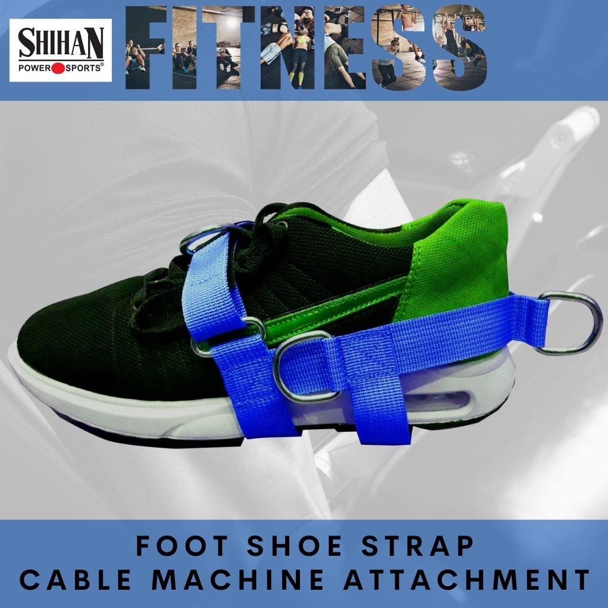 BLUE 5-D Ankle/Foot Shoe Strap PENTAGON 5 -Ring Cable Gym Machine ...