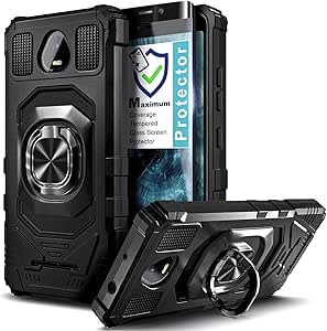 Amazon.com: WDHD Case for Schok Volt SV55 with Tempered Glass Screen Protector (Maximum Coverage ...