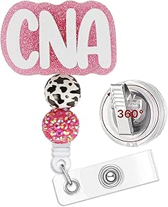 Amazon.com : CNA Badge Badge Reel Holder Retractable with ID Clip for ...