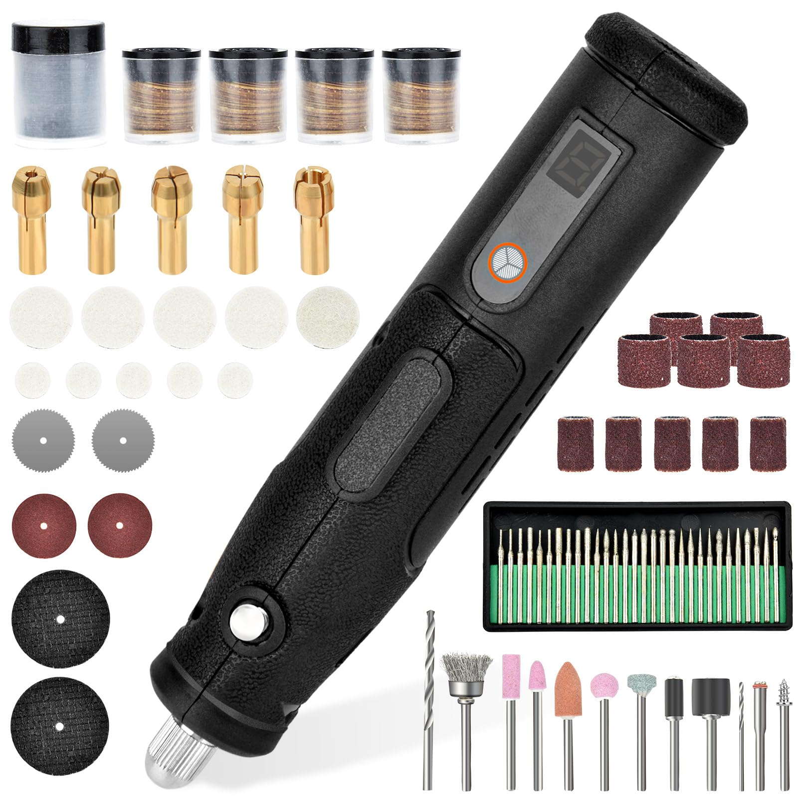 Cordless Mini Rotary Tool Set - 272Pcs Accessories 5 Speed 3000rpm to ...