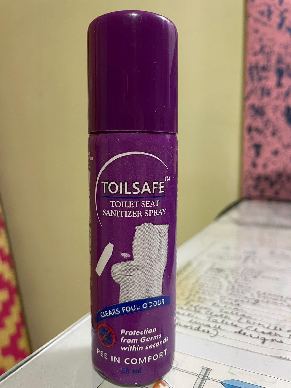 ToilSafe Toilet Seat Sanitizer Spray 50 ml with Pleasant Fresh ...