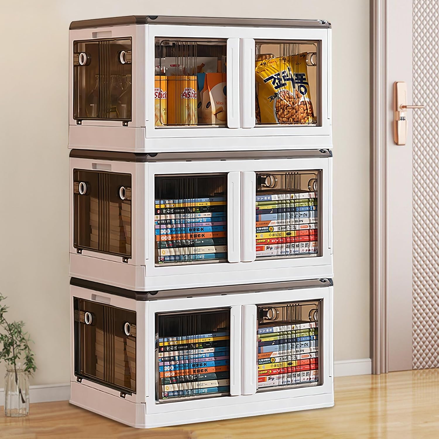 Amazon.com - BESHOOME 228QT Stackable Storage Bins With Lids ...