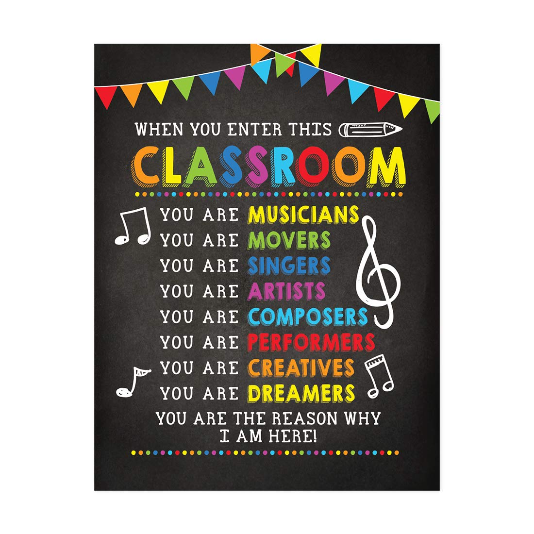 Amazon.com: Andaz Press Classroom Teacher Wall Art Decor Poster Signs ...