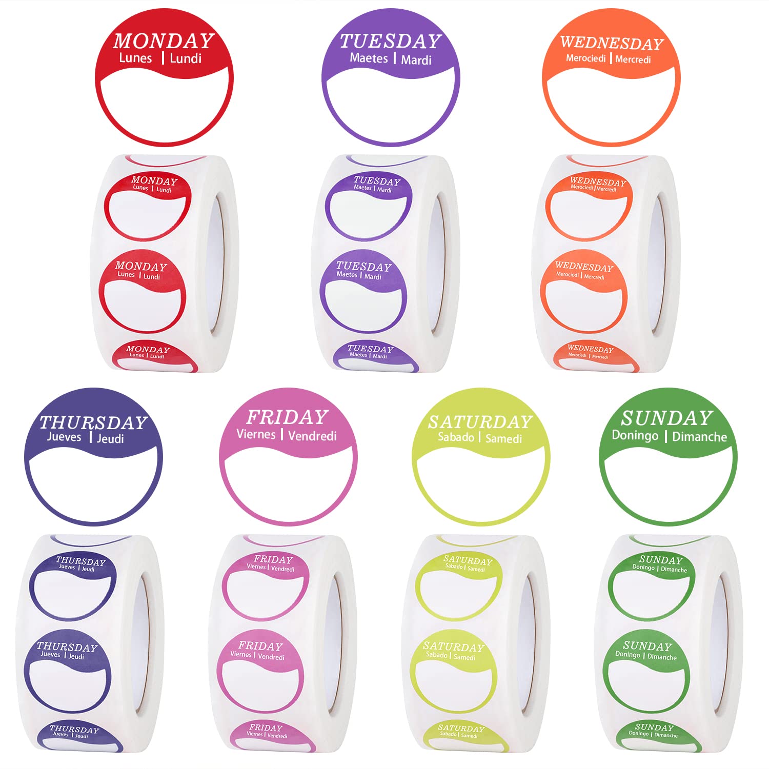 Buy Days of The Week Stickers, 3500Pcs Food Labels Stickers Date Labels ...