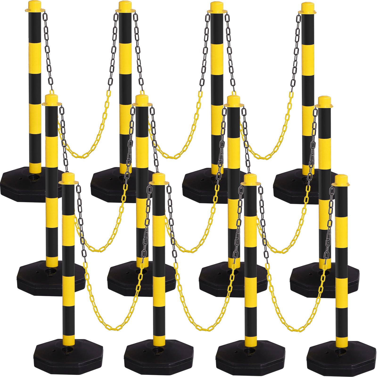 Snapklik.com : 12 Pack Traffic Delineator Post Cones Include Fillable ...