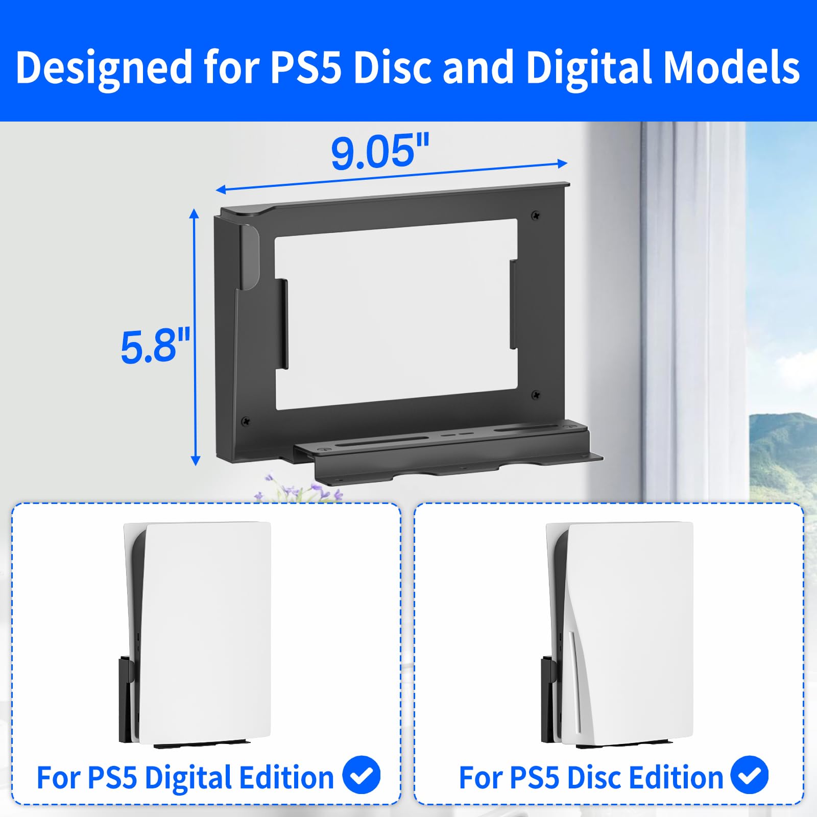 Snapklik.com : Chunxiao Metal Steel PS5 Wall Mount Kit For PlayStation ...