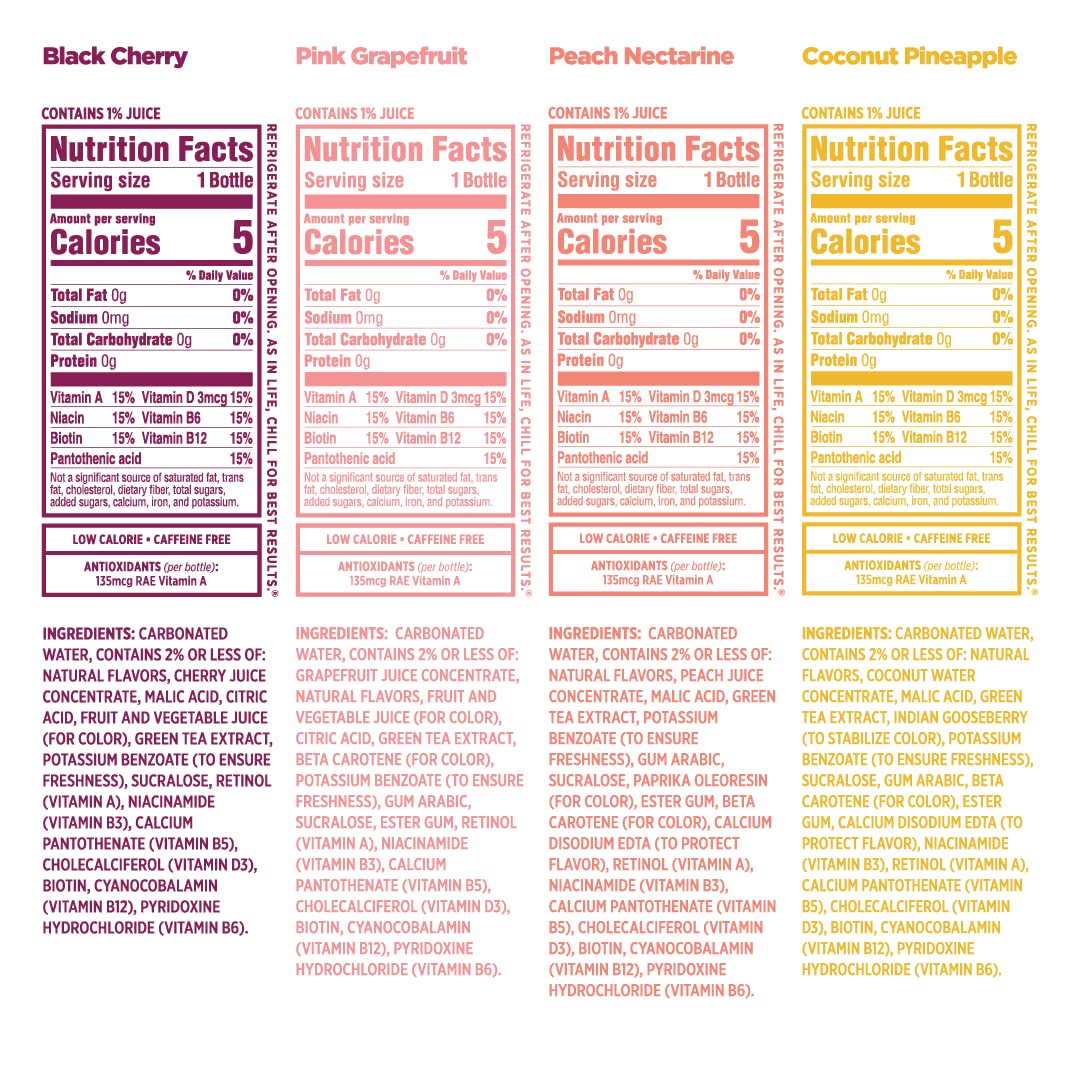 Snapklik.com : Sparkling Ice Pink Variety Pack, Flavored Sparkling Water, Zero Sugar, And ...