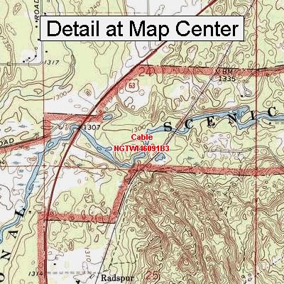 Amazon.com : USGS Topographic Quadrangle Map - Cable, Wisconsin (Folded ...