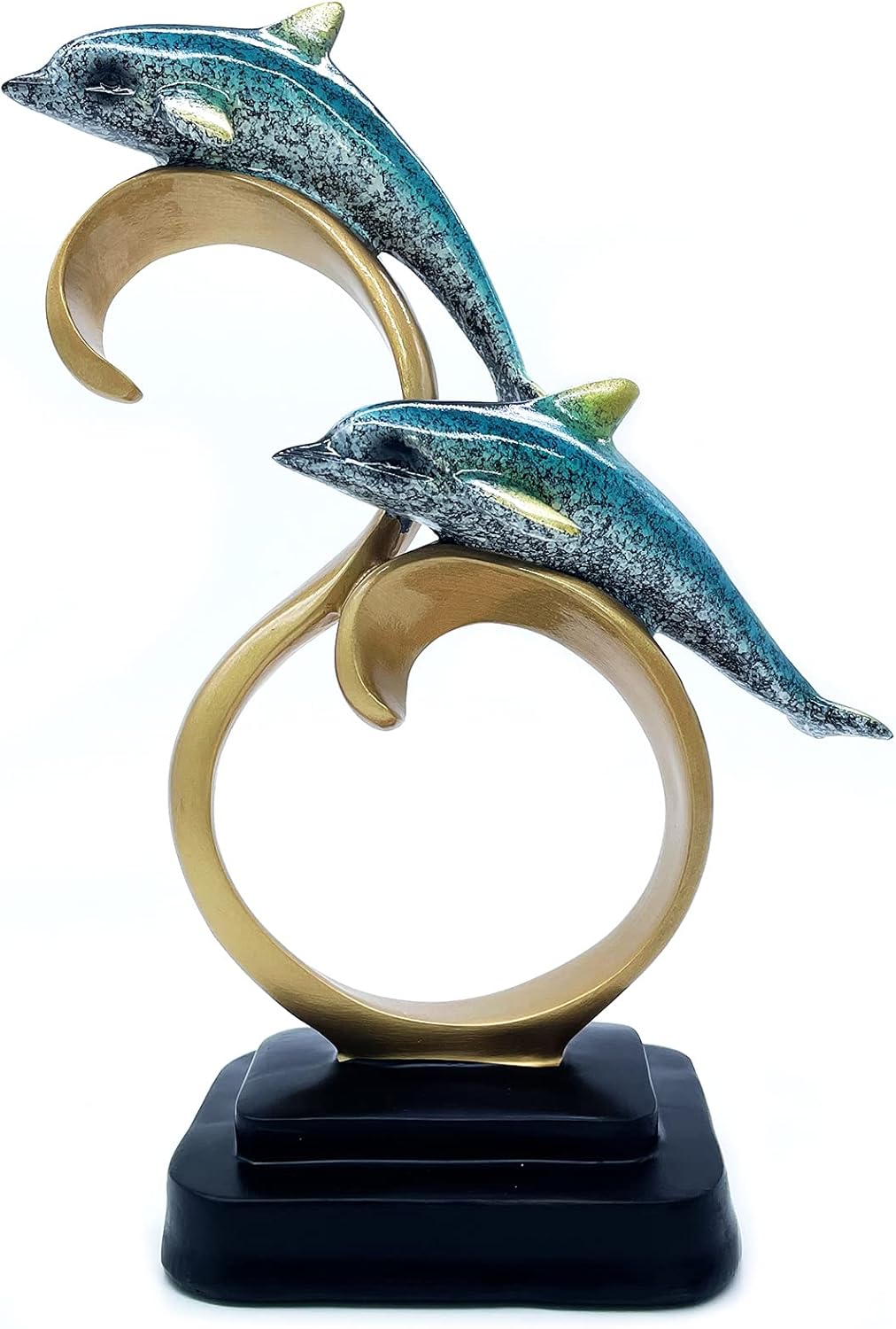 Amazon.com: Resin Dolphin Statue Sculpture Frgurine Gift for Home ...