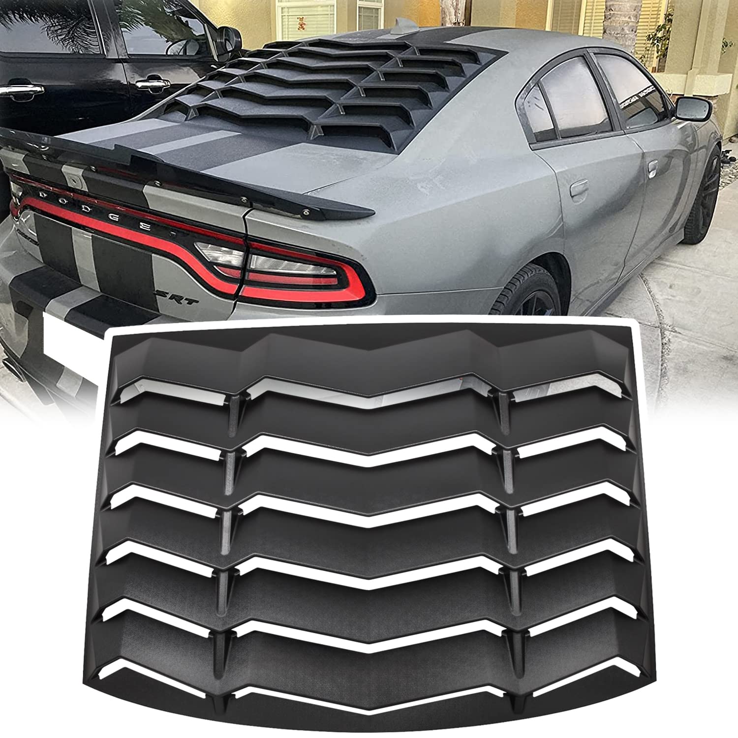 Buy Bonbo Rear Window Louver for Dodge Charger 2011-2021 SXT/GT/RT/RT ...