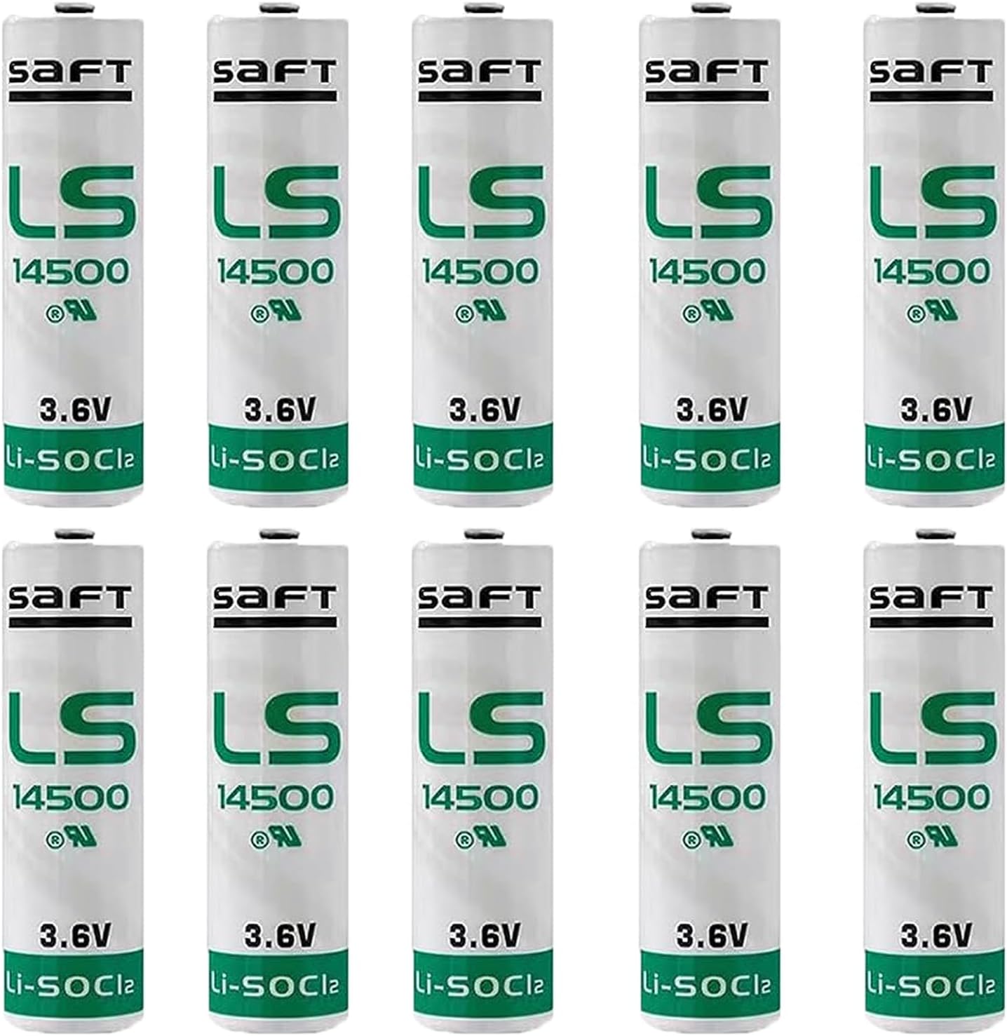 Amazon.com: *10-Pack for Saft Ls14500 Lithium 3.6V Batteries,2600mAh ...
