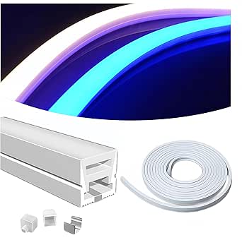 Amazon.com: KSDLMPA Silicone LED Channel System, 16.4Ft/5M White DIY ...
