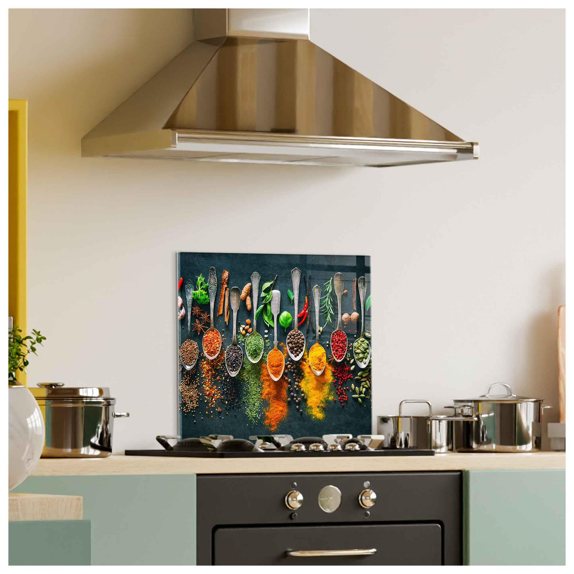 Amazon.com: Tempered Glass Kitchen Backsplash, Stove Back Cover, Stove ...