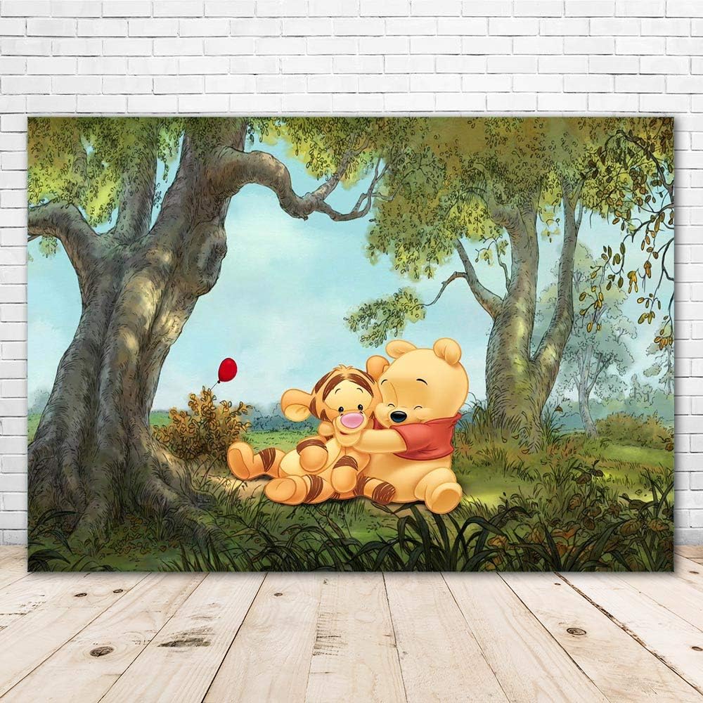 Amazon.com : YouRan Winnie The Pooh 1st Birthday Backdrop 7x5 Cartoon ...