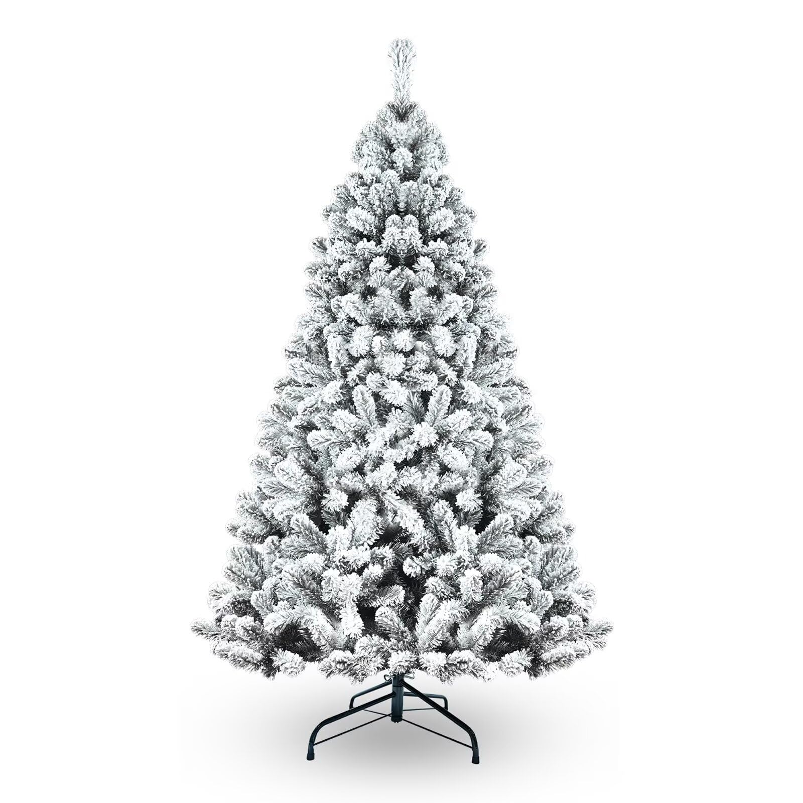 Snow Flocked Artificial Christmas Tree for Home,Office, Xmas Tree with ...