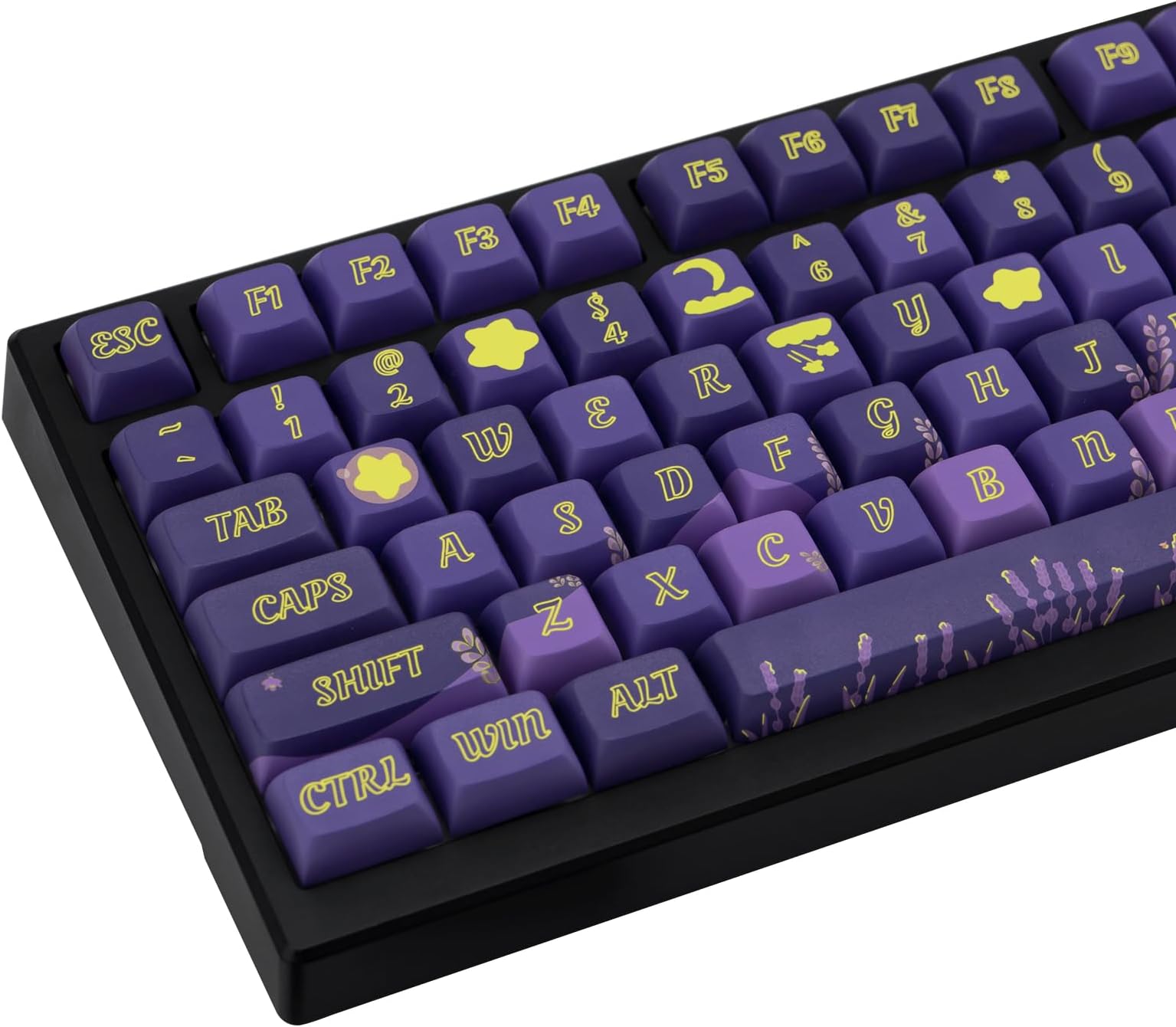 Amazon.com: JOLINTAL Purple Keycaps, 127 Keycaps PBT Keycaps, Five ...