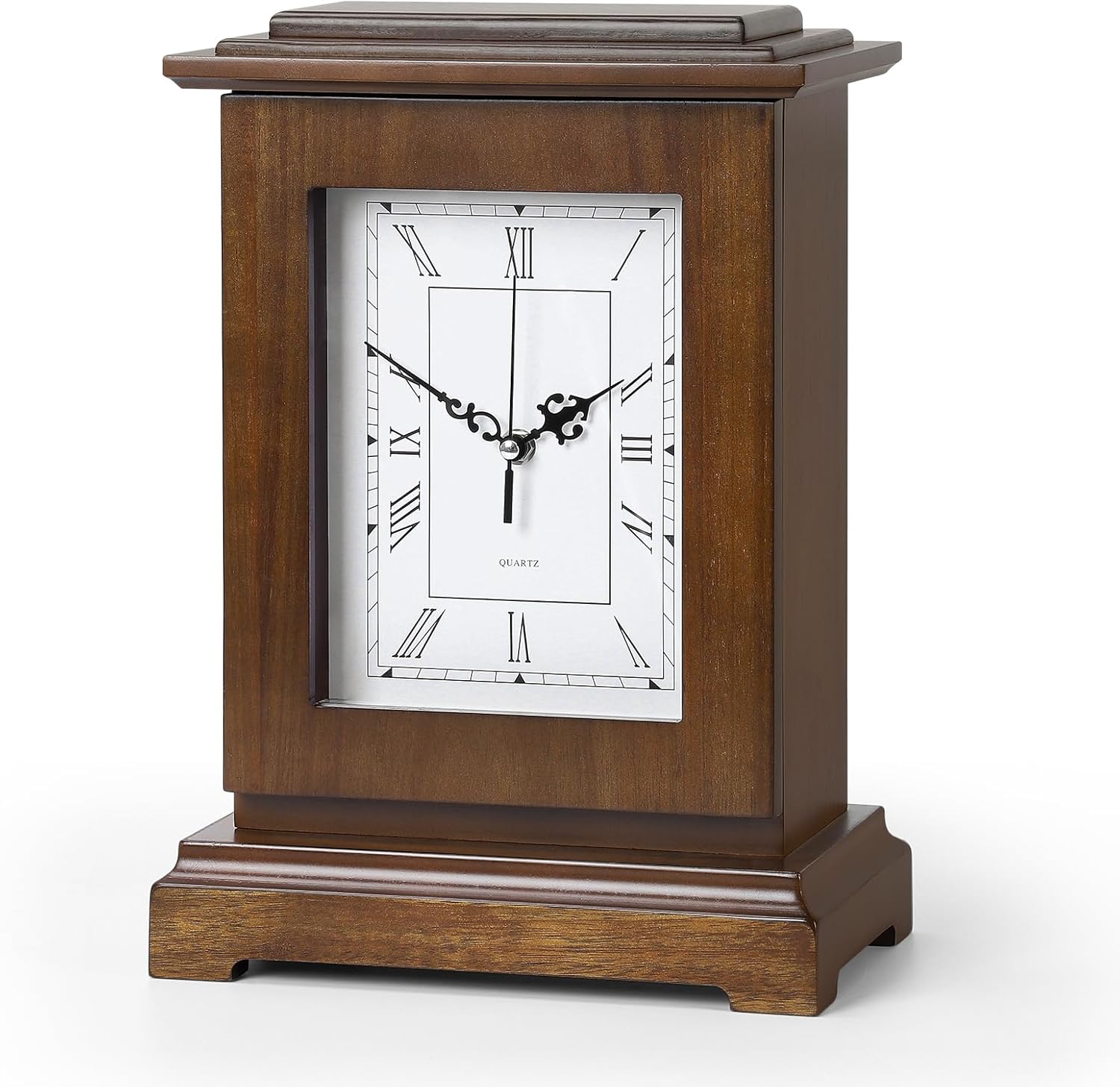 Amazon.com: KANEODOT Vintage Wooden Mantel Clock with Hidden Safe ...
