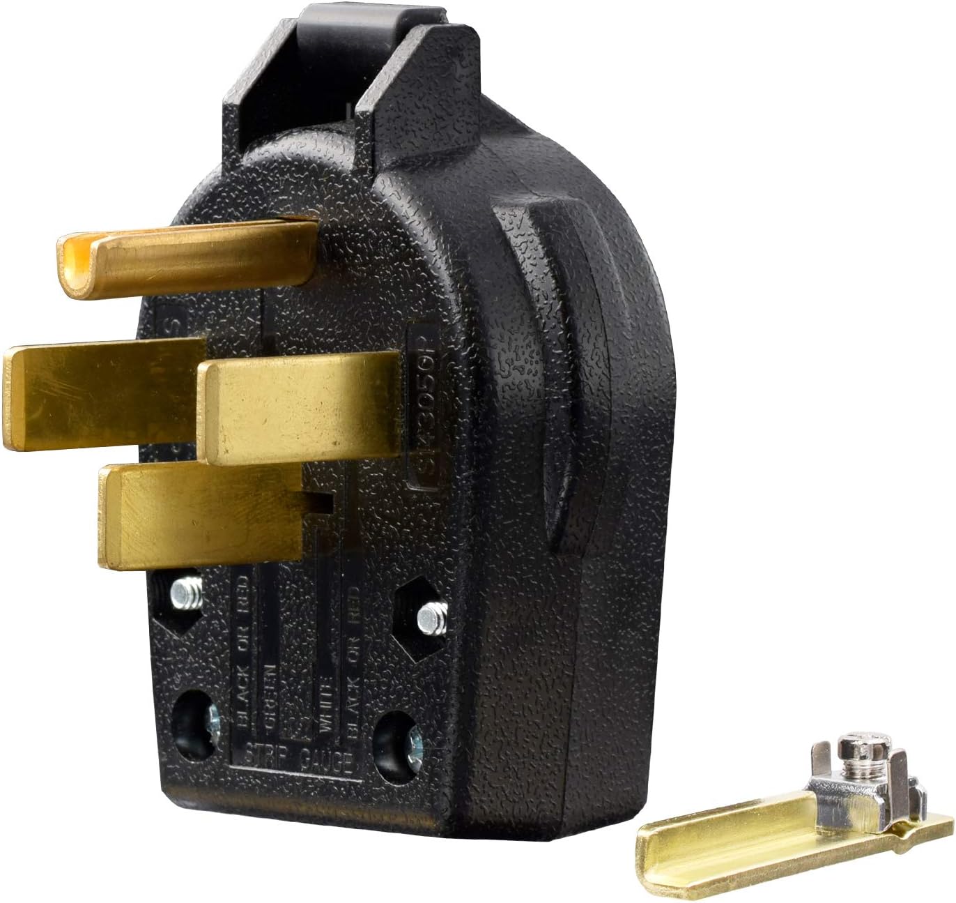 Amazon.com: Leviton 275-T Dual Power Straight Blade Angle Plug, 125/250 ...
