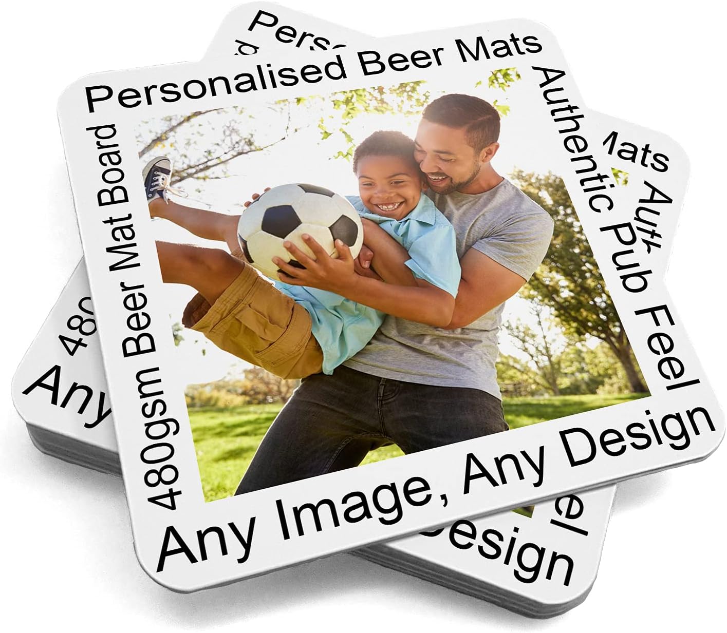 Personalised Beer Mats Photo Coasters Drinks Mats - Pack of 12 - Home ...