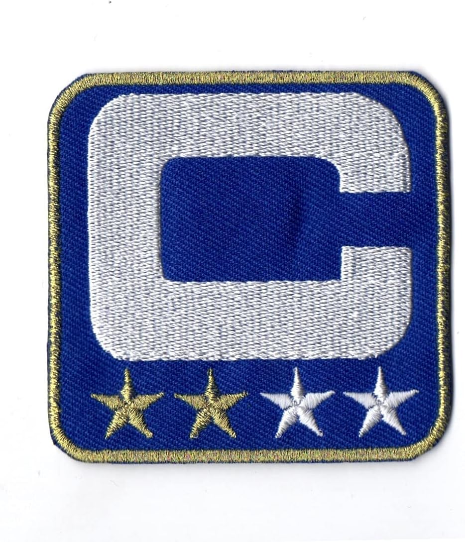 Amazon.com: First Anything Captain C Patch Blue (2 Gold Stars) Football ...