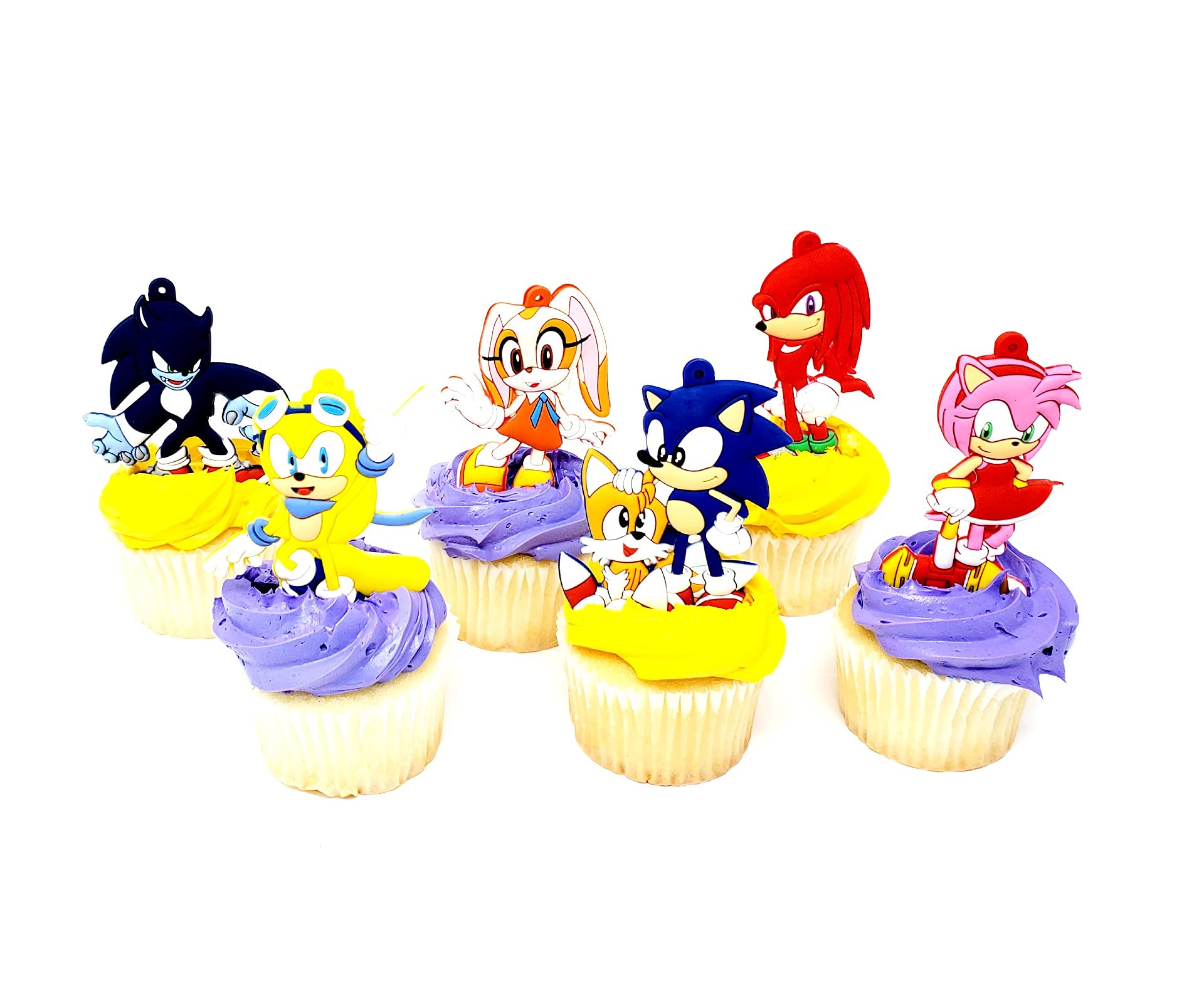 Sonic Cake Cupcake Topper Set With Sonic Miles Amy Rose | Desertcart ...