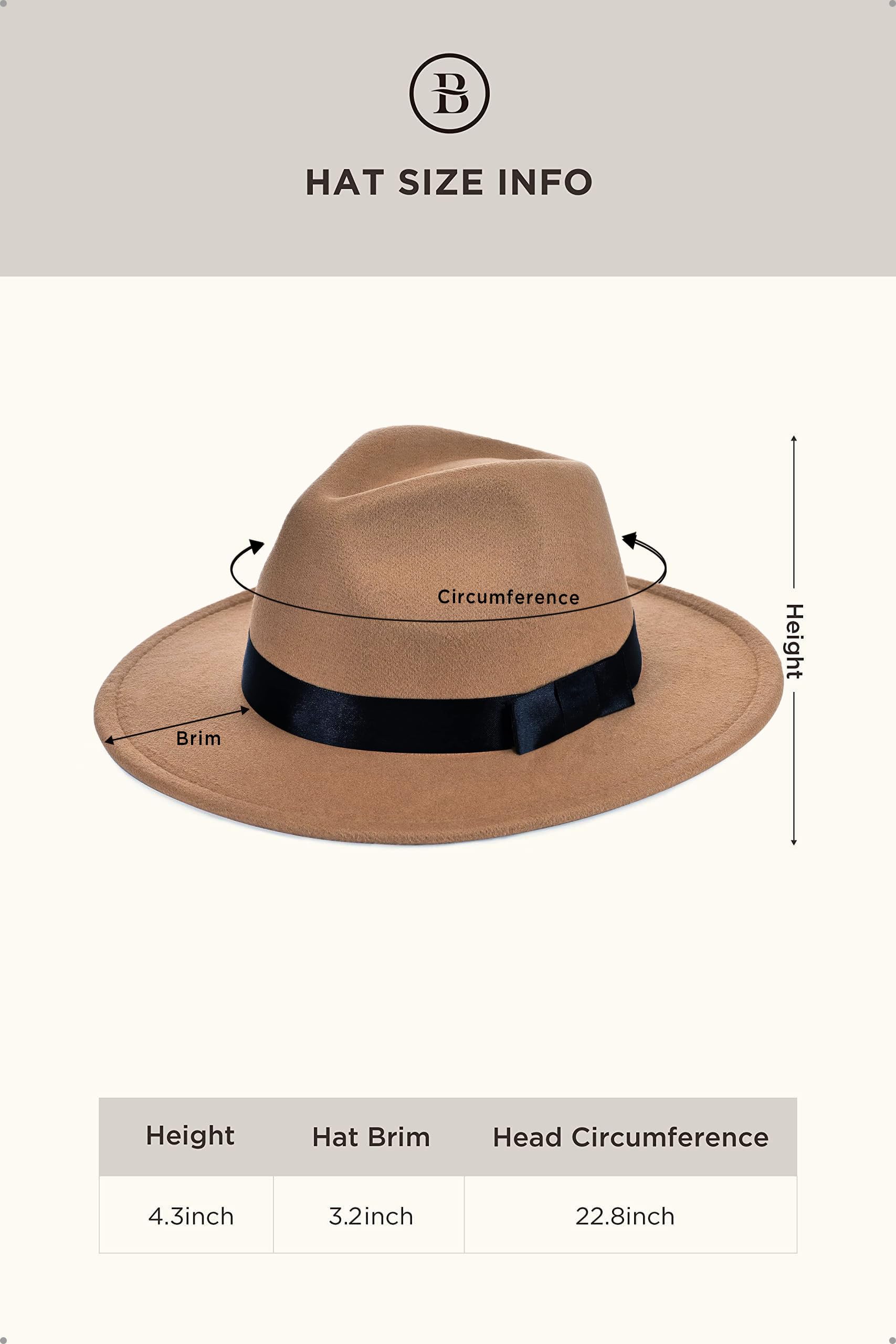 Snapklik.com : BABEYOND 1920s Fedora Hat For Men Gatsby Wide Brim ...