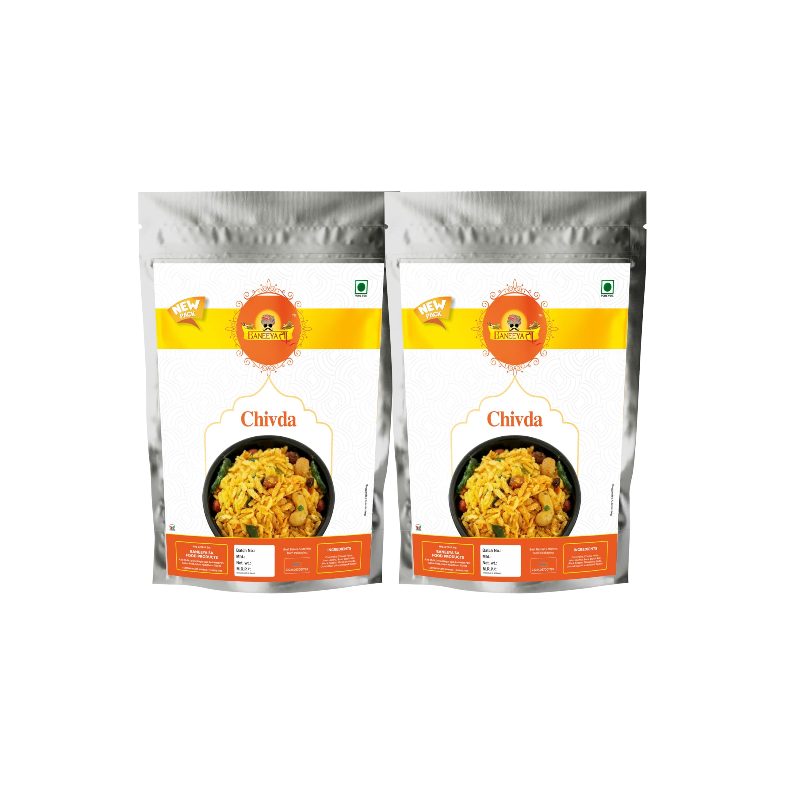 Baneeya Sa khatta mitha namkeen Chiwda-Chivda Namkeen Snacks ...