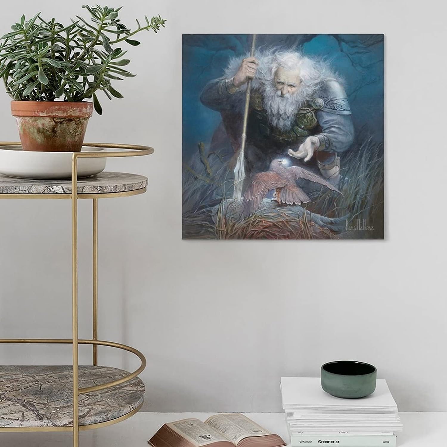 Odin And The Eagle Posters Myths and Legends Odin – Lienzo de arte para ...