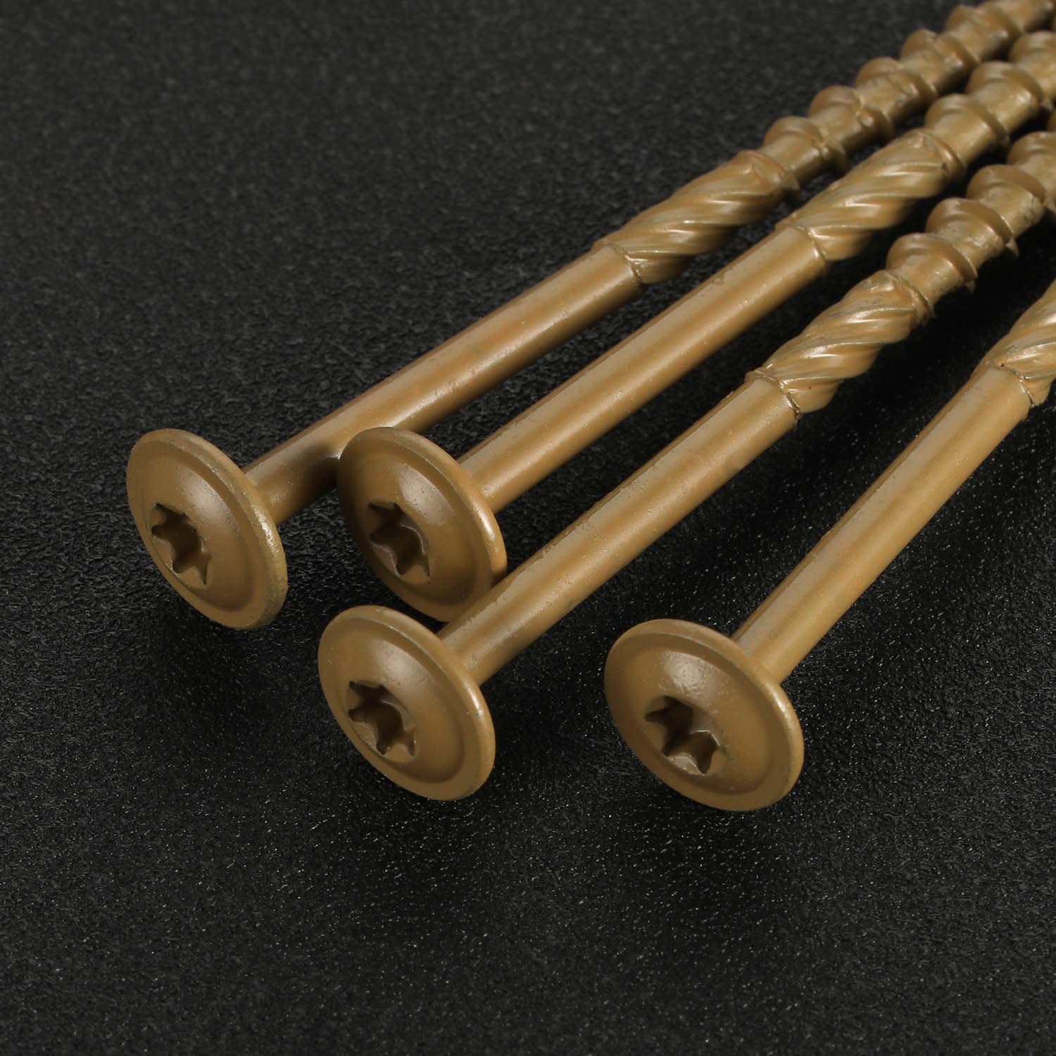 Snapklik.com : 5 Inch Torx Drive Outdoor Wood Screws, 100 PCS Bronze ...