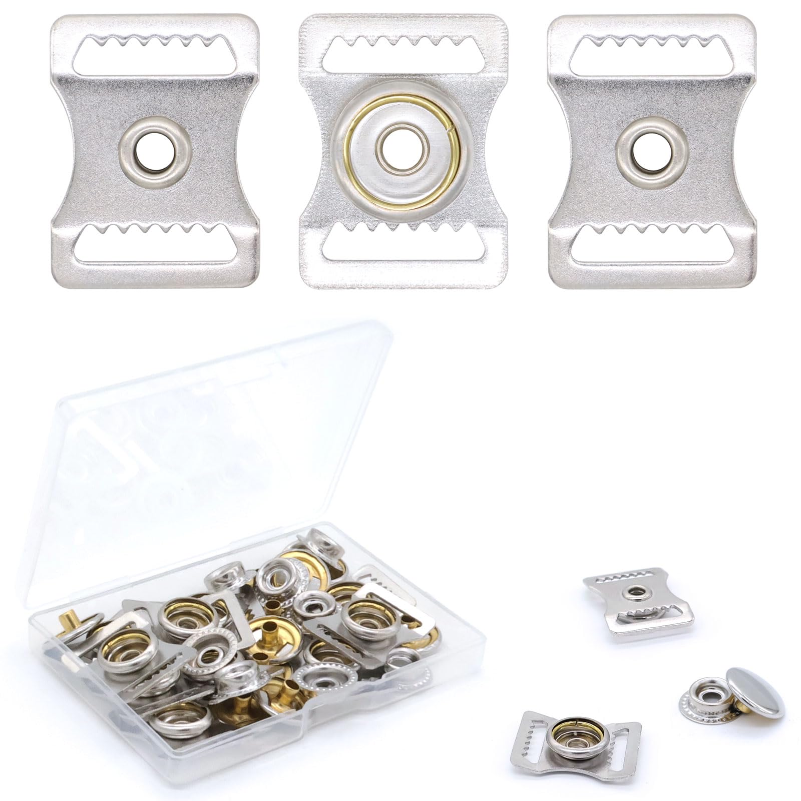 Amazon.com: TiciKim 10 Pack Sports Helmets Buckle Stainless Steel Snap ...