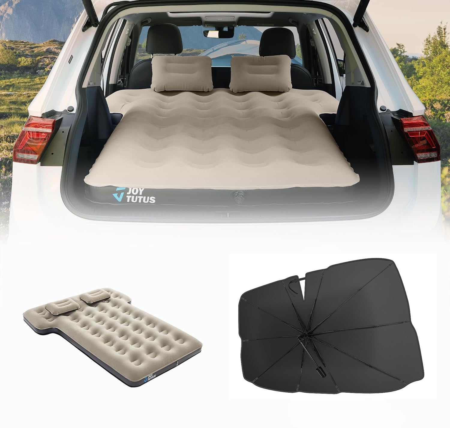 Amazon.com : JOYTUTUS SUV Air Mattress for Car + Windshield Sun Shade ...